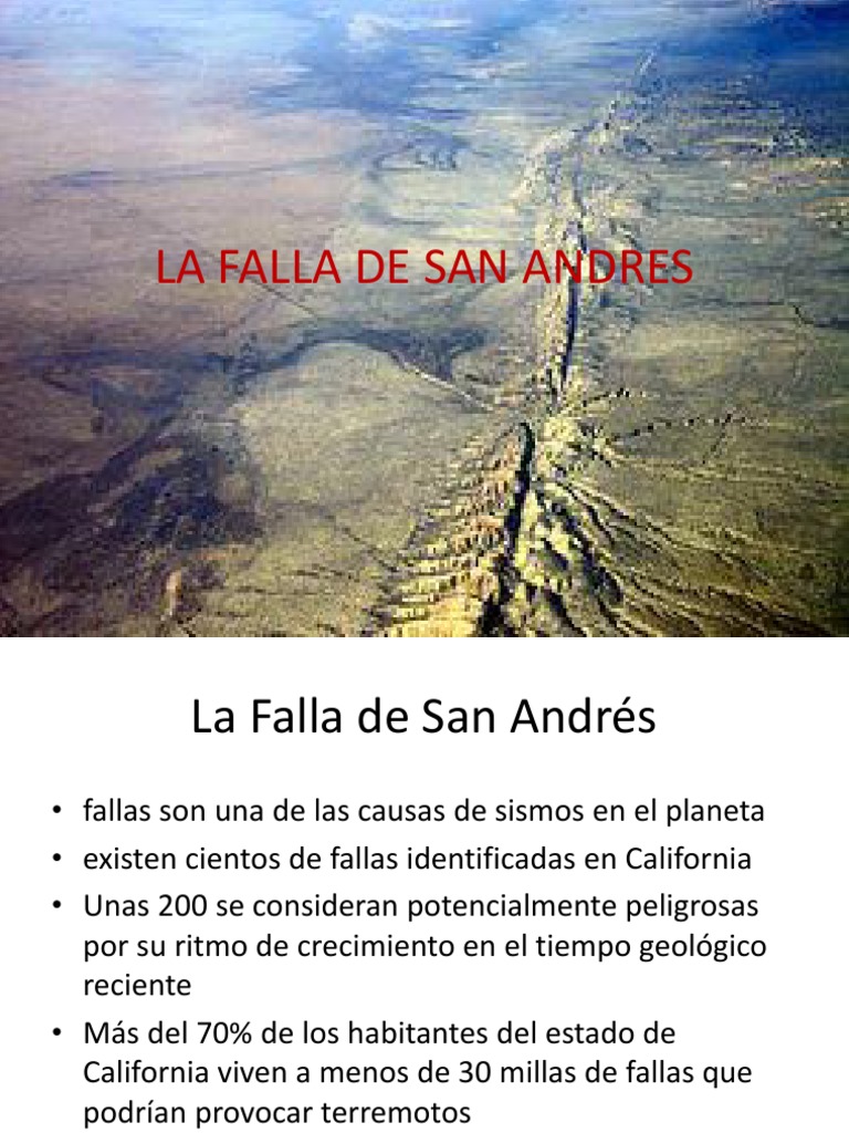 La Falla de San Andres | PDF | Falla (geología) | Temblores