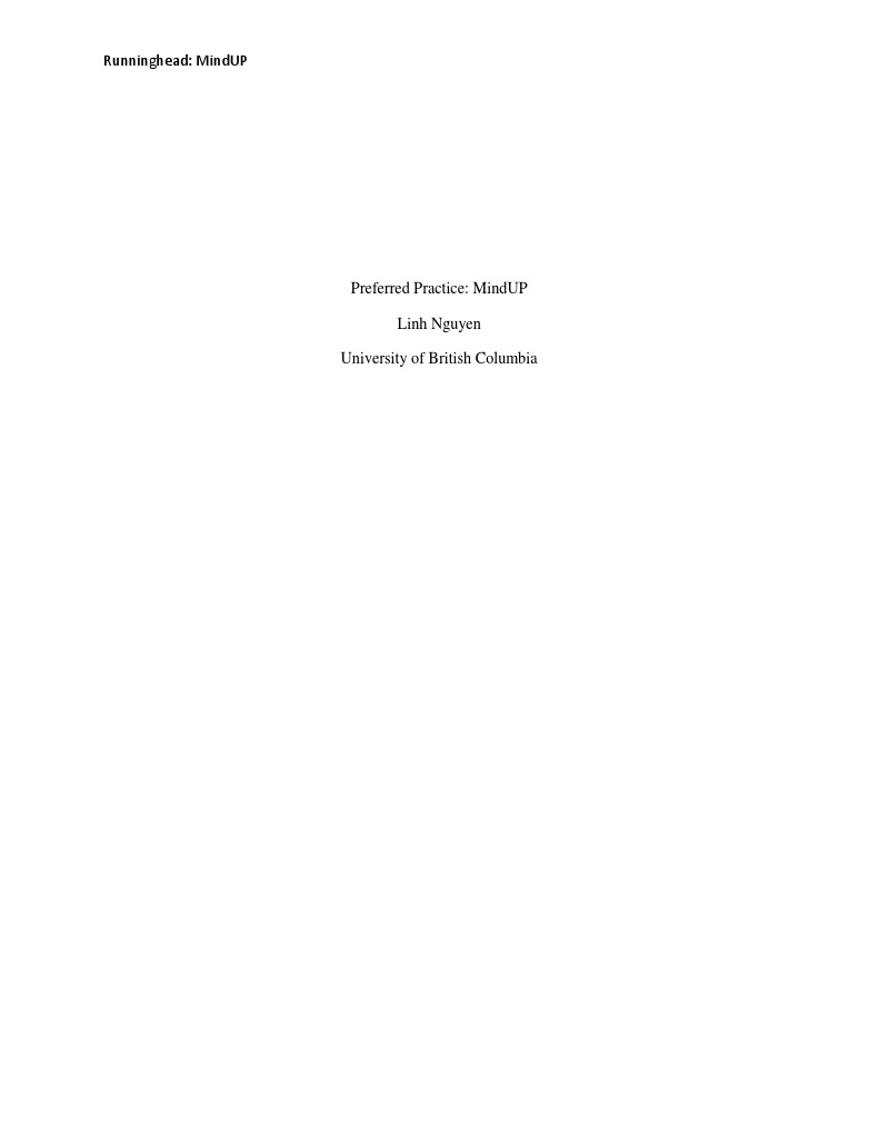 Mindup Program | PDF | Mindfulness | Teachers