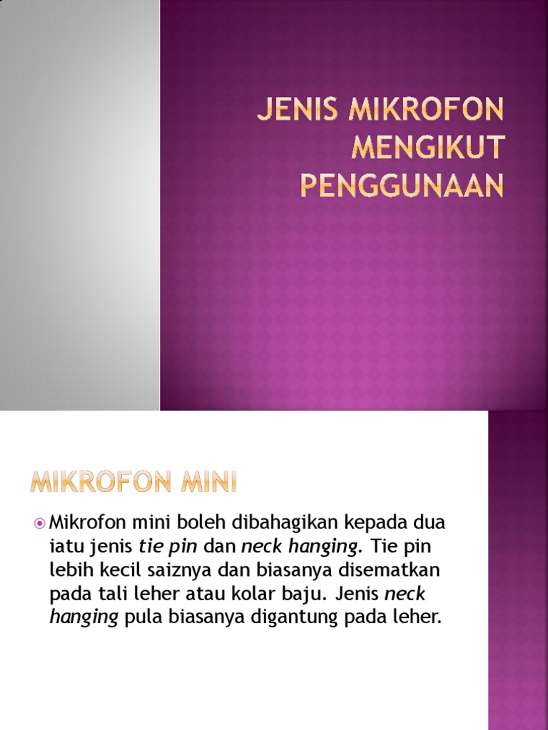 Jenis Mikrofon | PDF