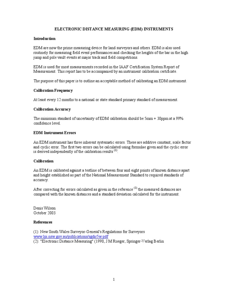 Electronic Distance Measurement | PDF | Technology & Engineering
