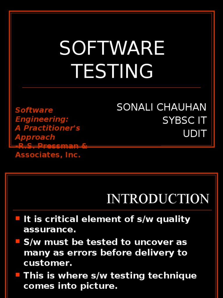 Software Testing R S Pressman Associates Inc Pdf Software