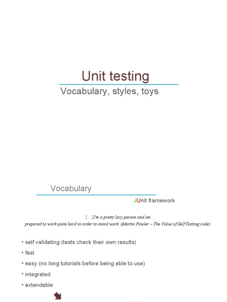 Unit Testing Pdf Unit Testing Software Testing