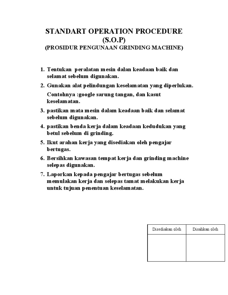 Sop Grinding Machine | PDF