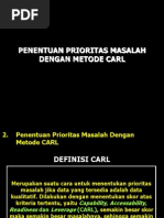 Metode Manajemen CARL Dalam Menentukan Prioritas Masalah | PDF