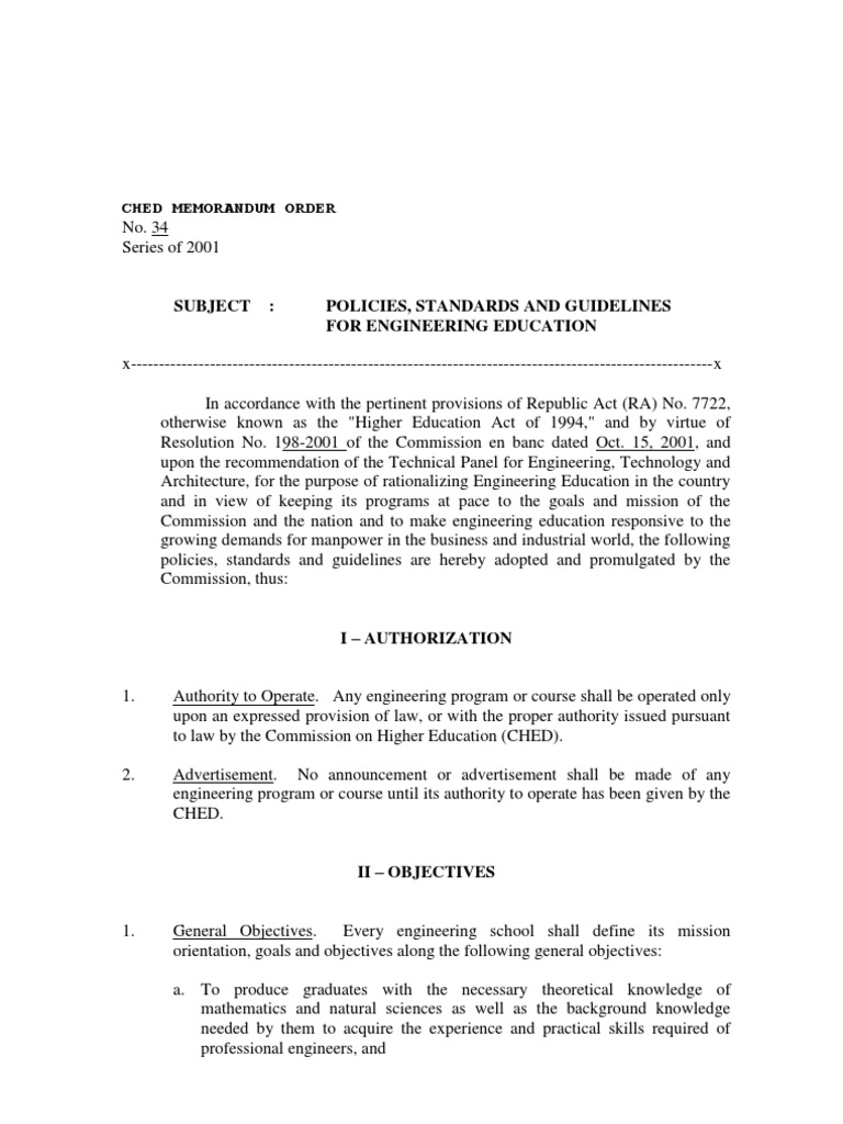 Ched Requirement For Engg Faculty | PDF | Academic Degree | Engineering