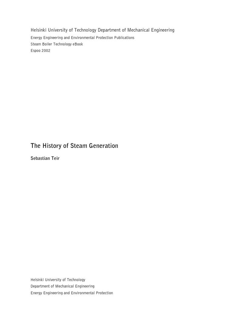 History of Steam Generation Technology | PDF | Steam Engine | Boiler