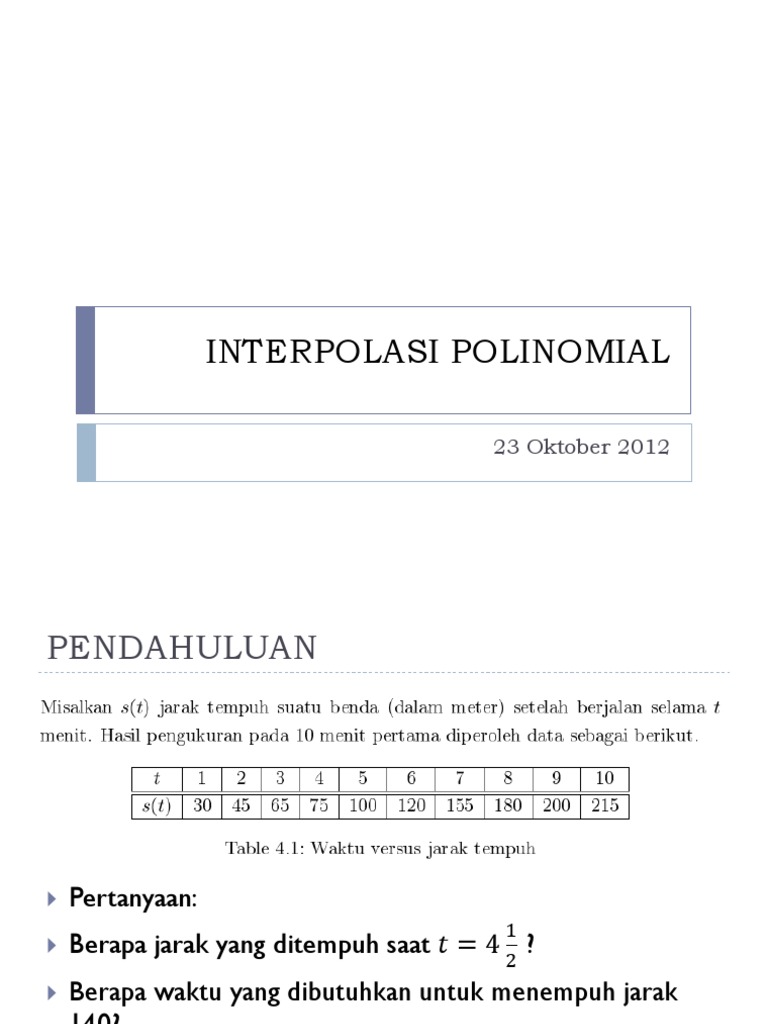 Metode Interpolasi Lagrange | PDF | Metode & Bahan Ajar | Sains & Matematika