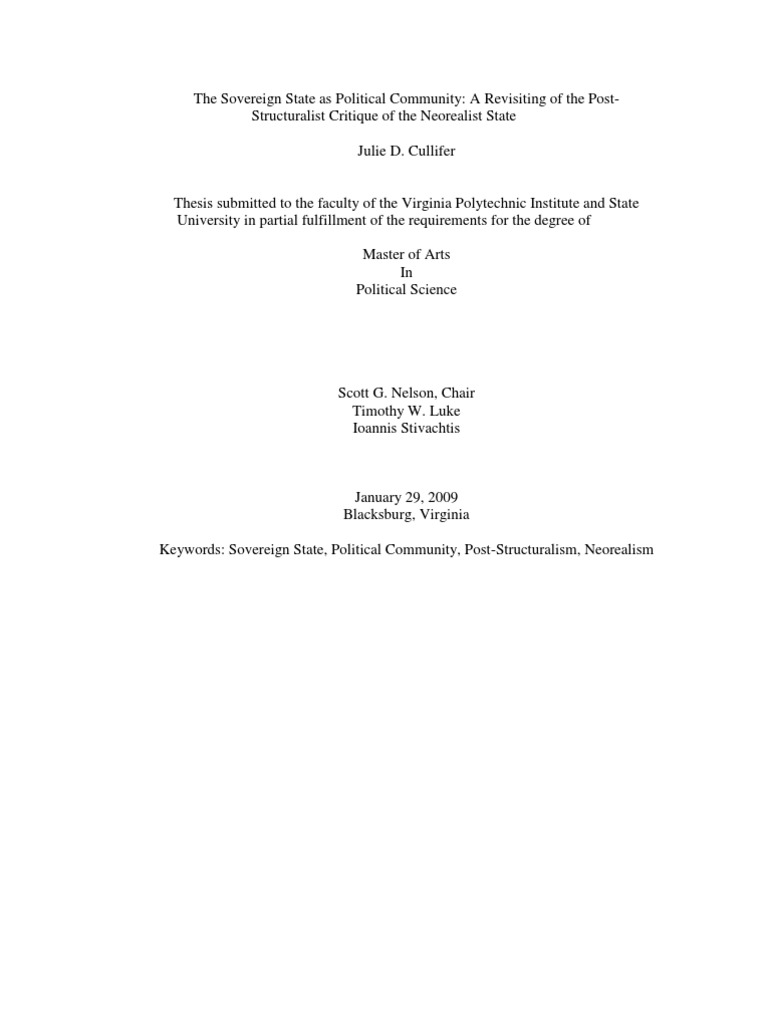 Political Community | PDF | International Relations | Rationality