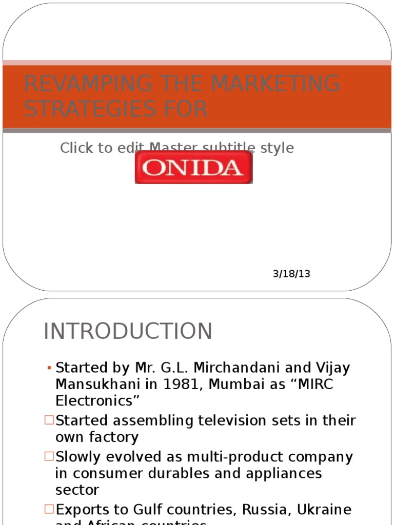 ONIDA | PDF | Advertising | Mass Media