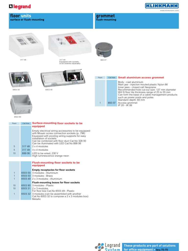 Floor Socket Solutions Guide | PDF