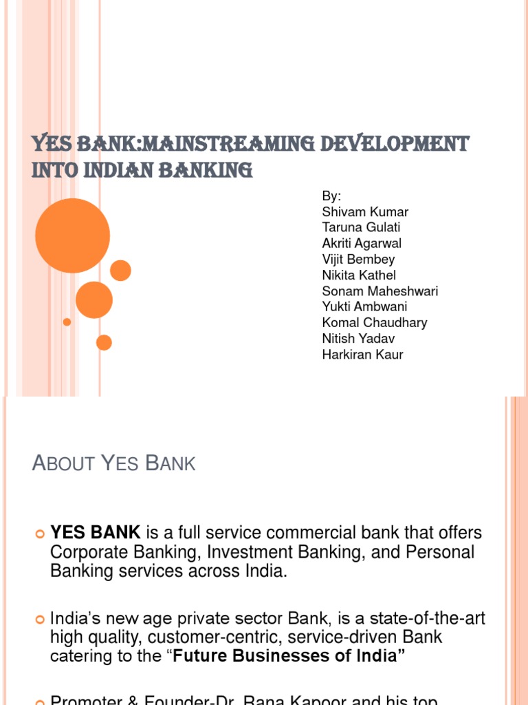 Yes Bank | PDF | Microfinance | Financial Inclusion