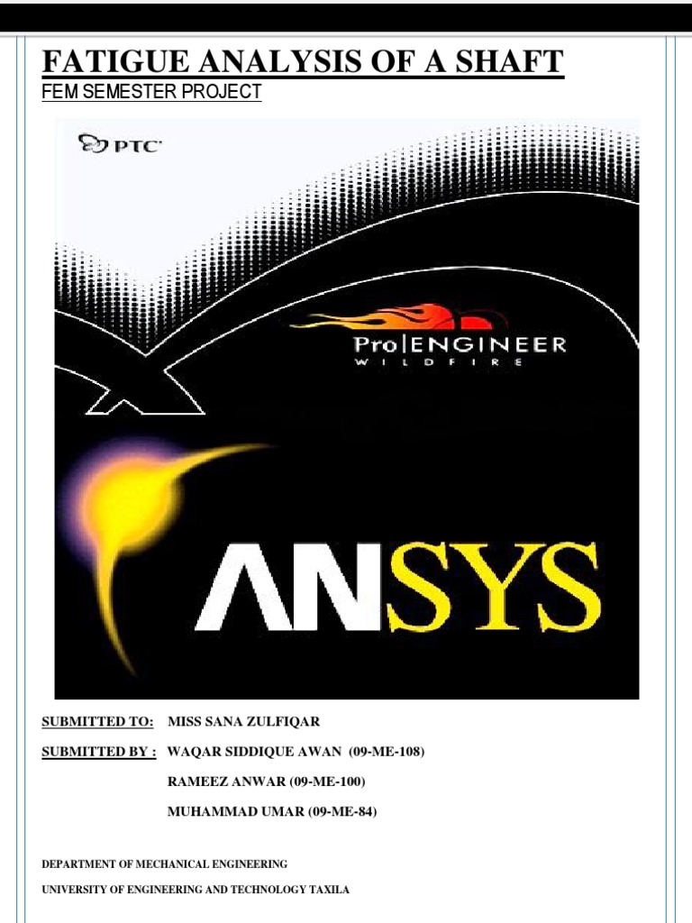 Shaft Fatigue Analysis Using ANSYS | PDF | Technology & Engineering