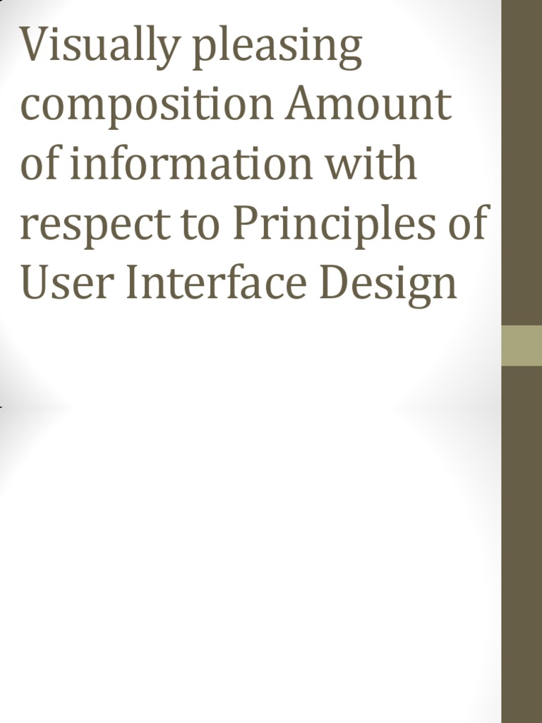 Visually Pleasing Composition Amount of Information With Respect To ...
