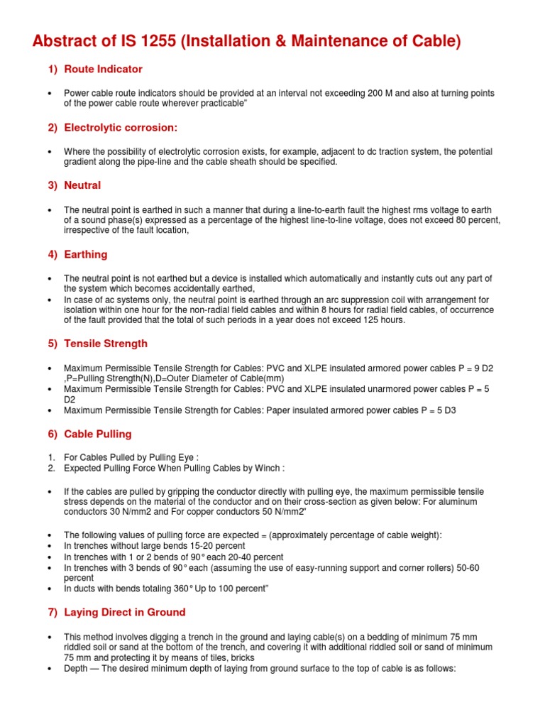 Abstract of Is 1255 | PDF | Cable | Track (Rail Transport)