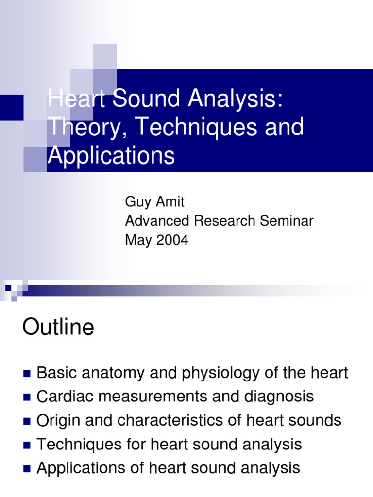 Heart Sound Analysis Techniques and Applications | PDF | Heart ...
