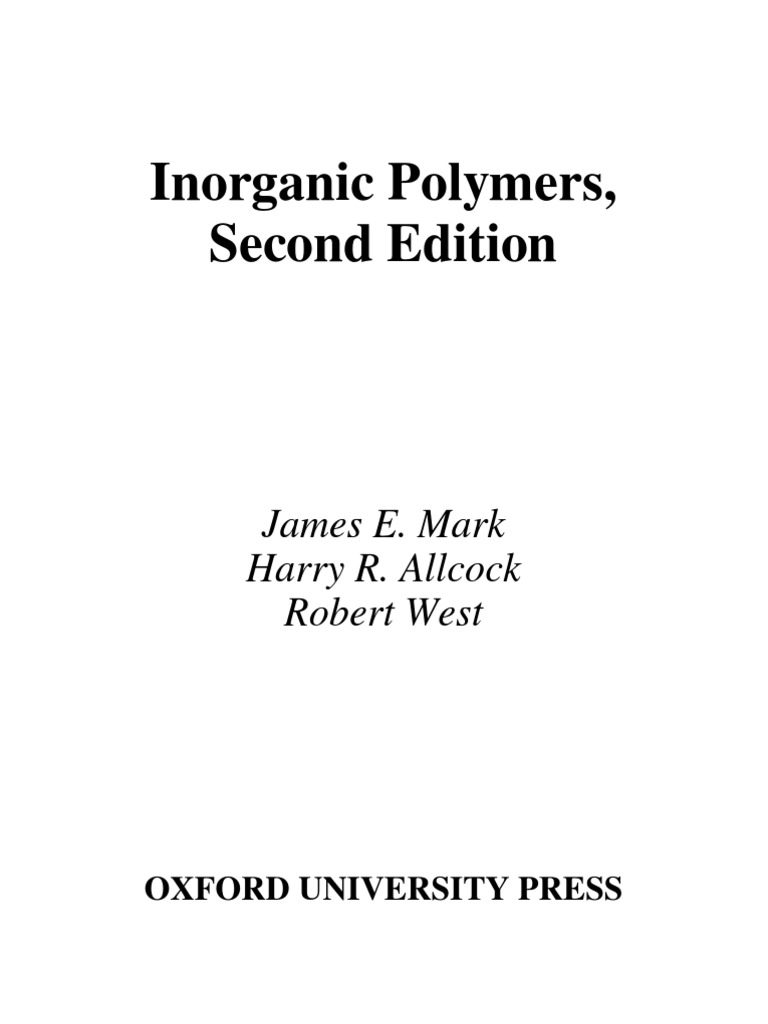 Inorganic Polymers | PDF | Polymers | Applied And Interdisciplinary Physics