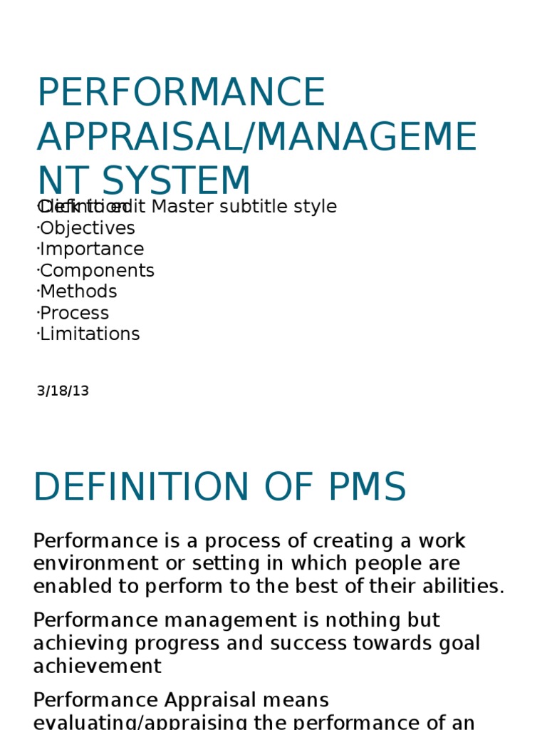 Performance Management System | PDF | Performance Appraisal | Goal