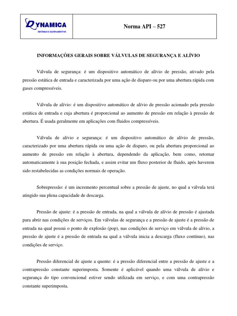 Norma API 527 | PDF | Engenharia Mecânica | Science