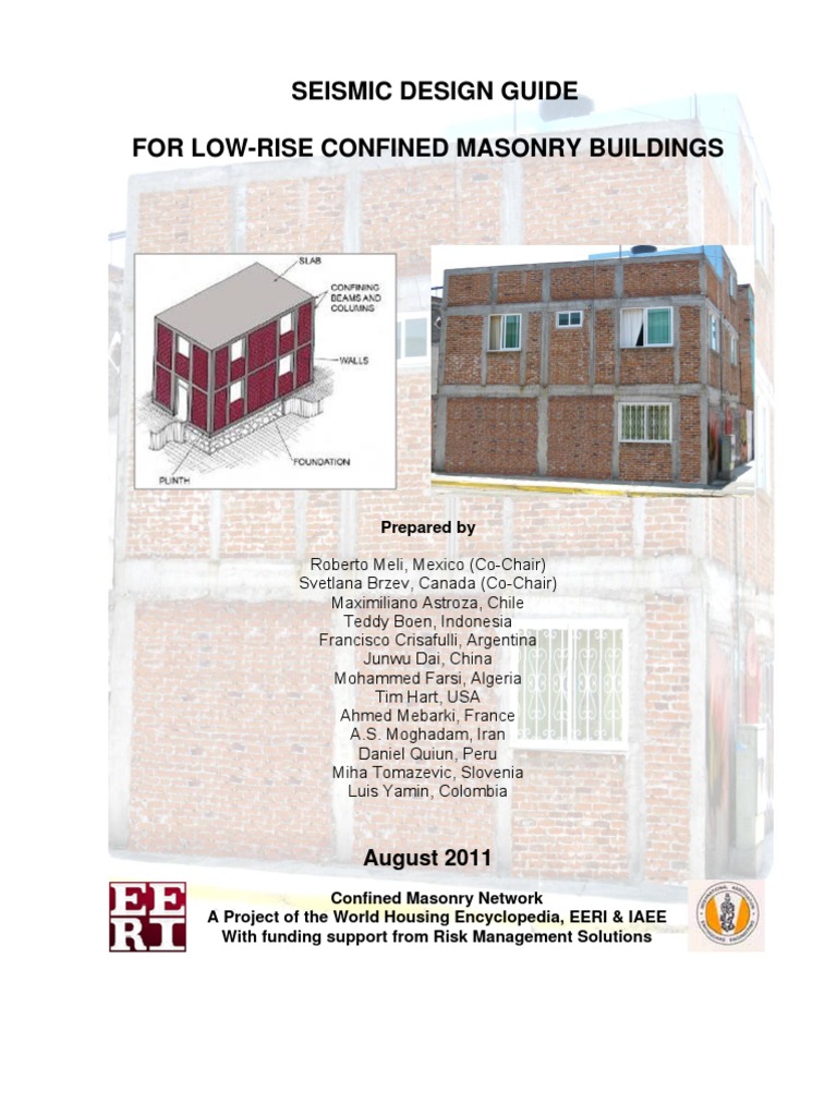 Confined Masonry Design Guide 82011 | PDF | Masonry | Wall