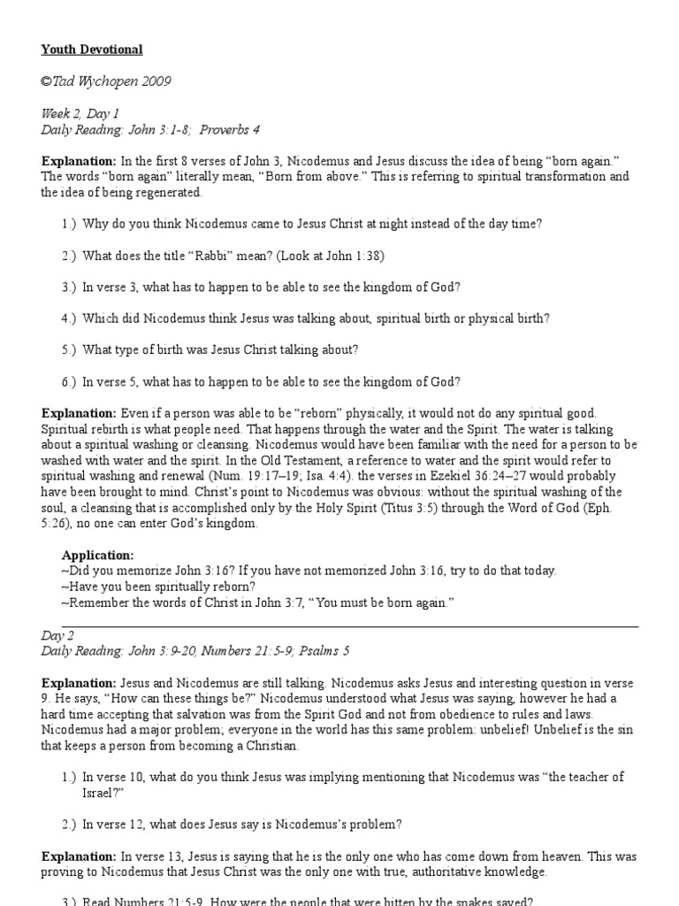 Gospel Of John Bible Study Pdf | The Gospel Of John – RRRM
