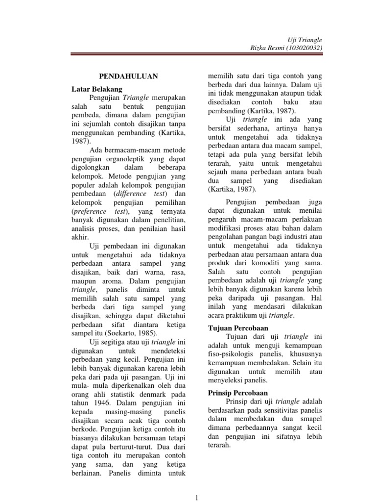 Uji Triangle | PDF