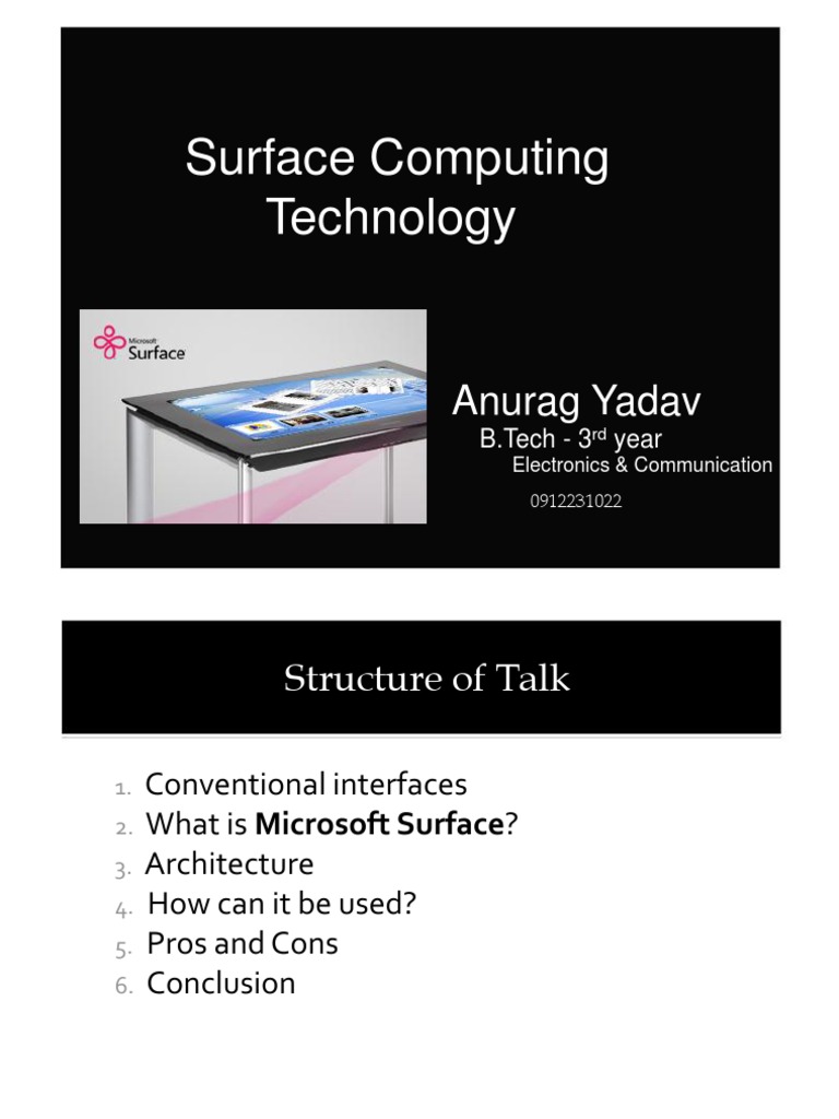 Microsoft Surface Technology | PDF | Art | Technology & Engineering