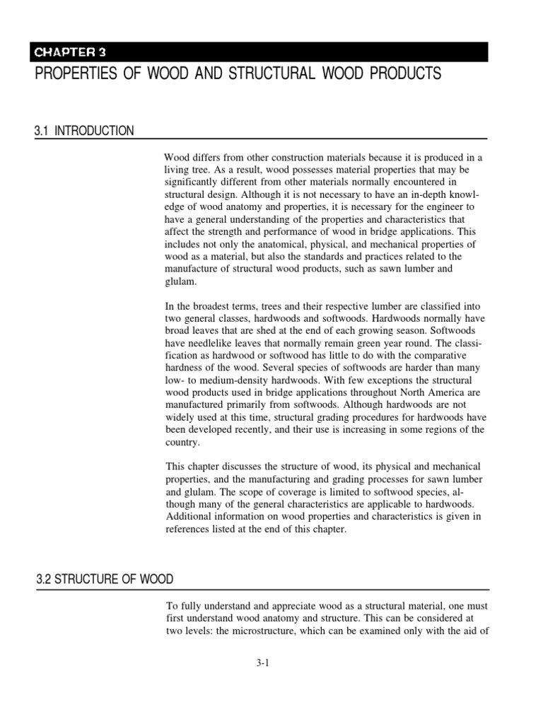 Wood Properties for Structural Design | PDF | Wood | Thermal Expansion