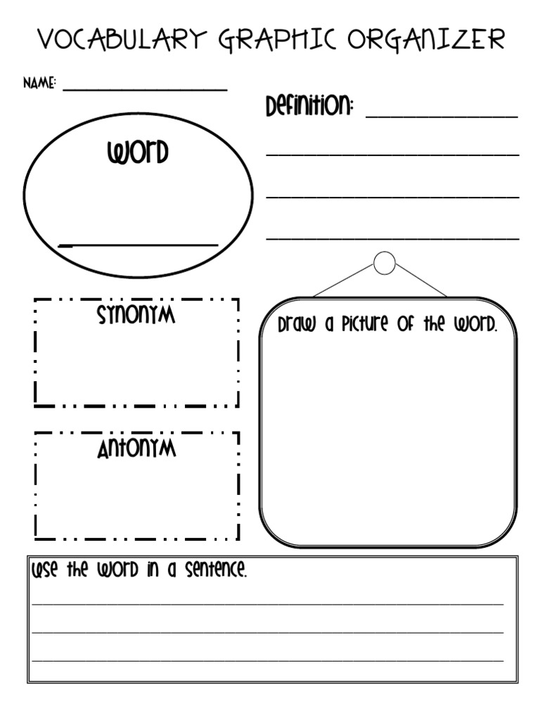 Vocabulary Graphic Organizer Template | PDF | Language Arts & Discipline
