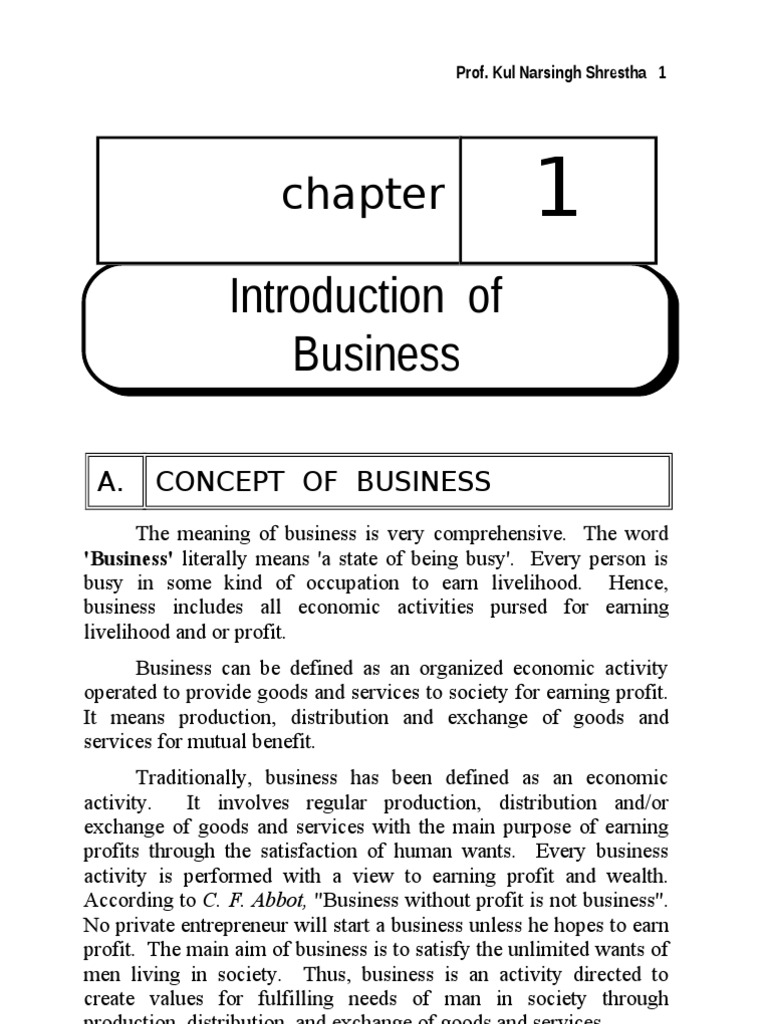 Business Studies Ch1 | PDF | Employment | Sales