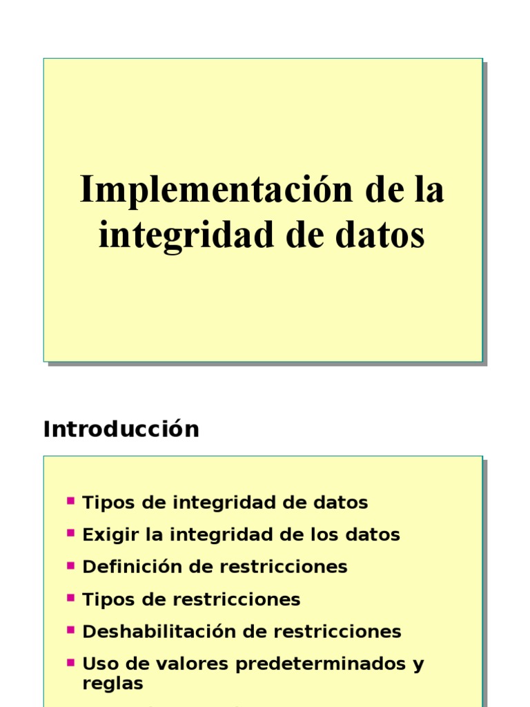 3.2. +Integridad+de+Datos | PDF | Tabla (base de datos) | SQL