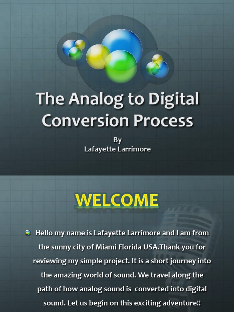 The Analog To Digital Conversion Process | Download Free PDF | Signal ...