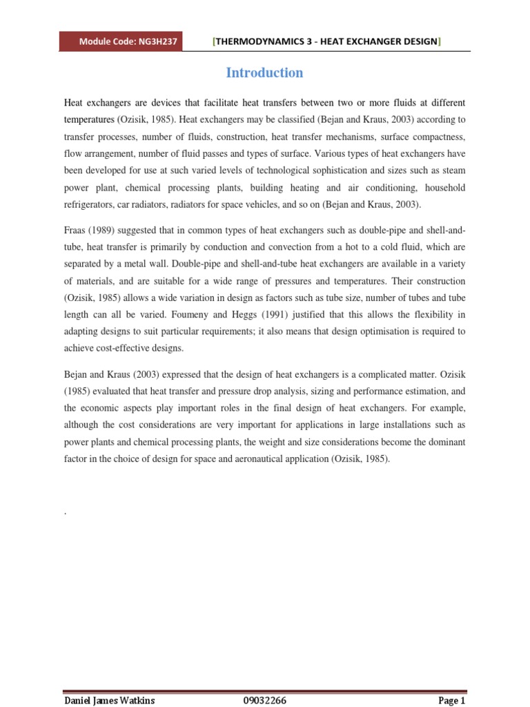 Double Pipe Heat Exchanger Design Pdf Heat Exchanger Heat