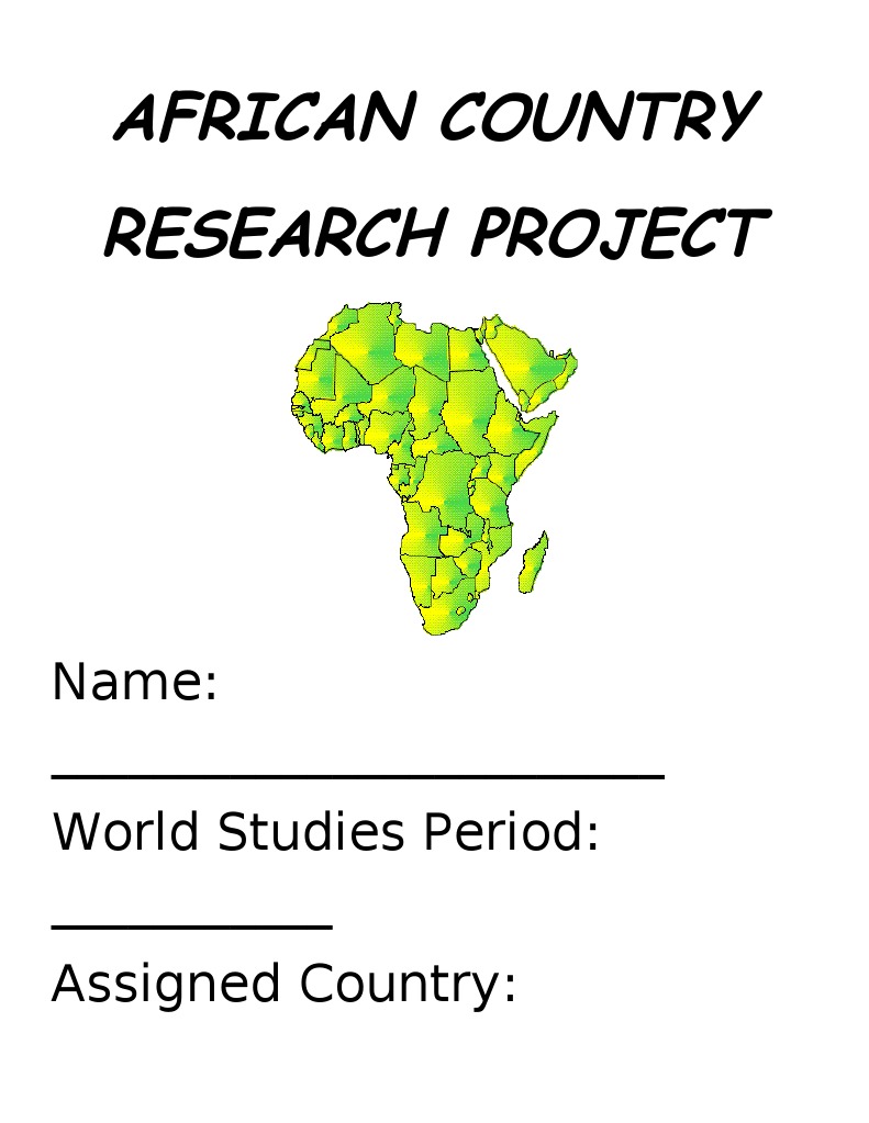 African Country Research Project Guide | PDF | Gross Domestic Product ...