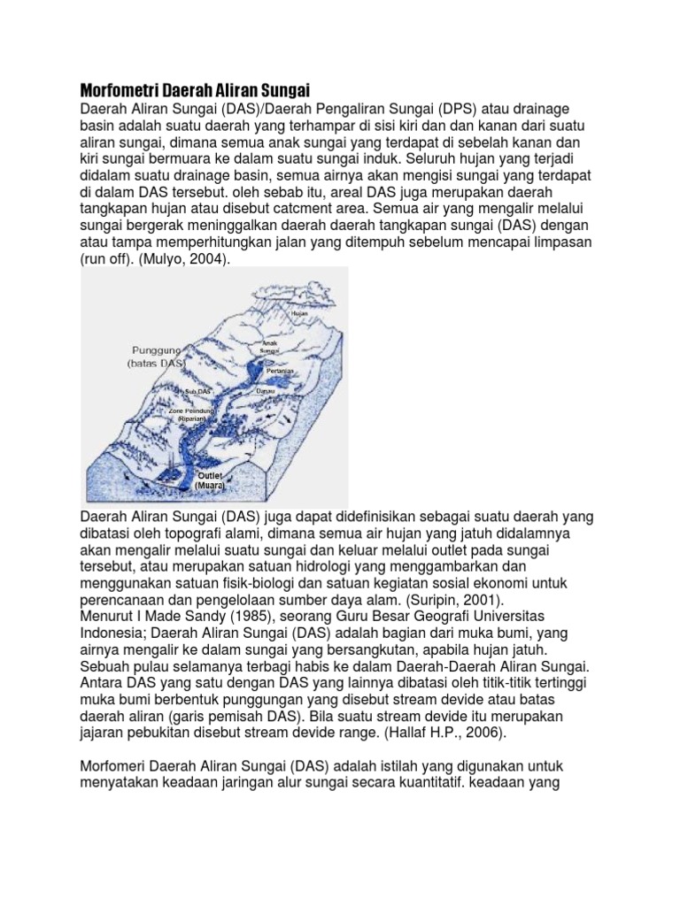 Morfometri Daerah Aliran Sungai DAS | PDF