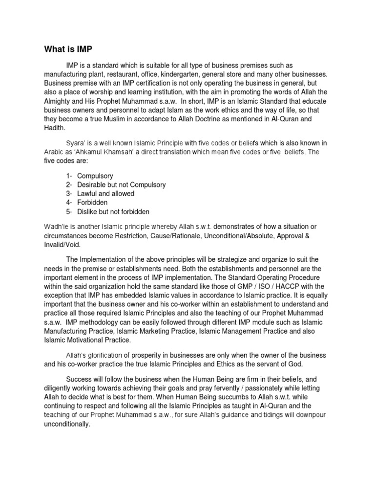 What Is IMP | PDF | Muhammad | Quran