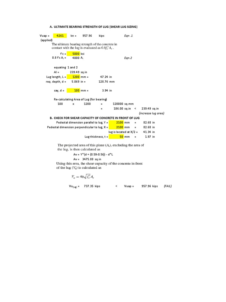 Sizing Shear Lugs and Fillet Welds to Withstand Ultimate Bearing Loads ...
