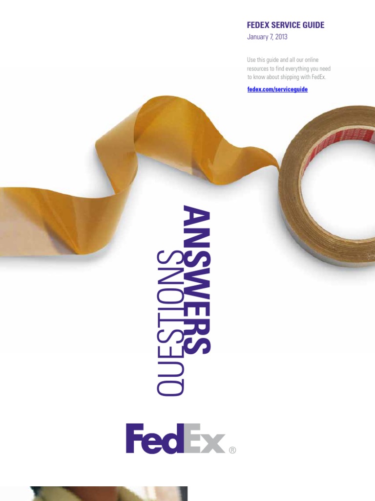 FedEx Shipping Service Guide 2013 | PDF | Cargo | Cheque