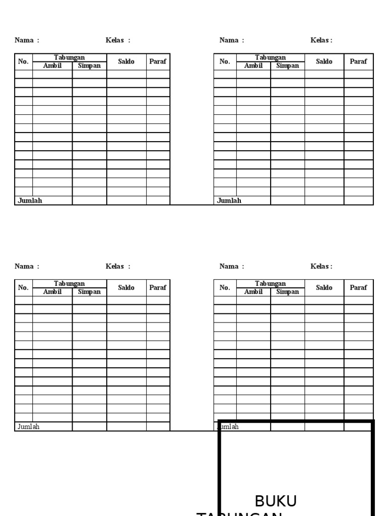 Format Tabungan | PDF