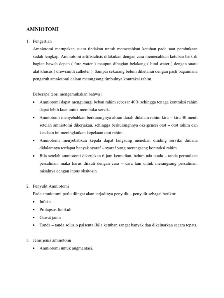 AMNIOTOMI | PDF