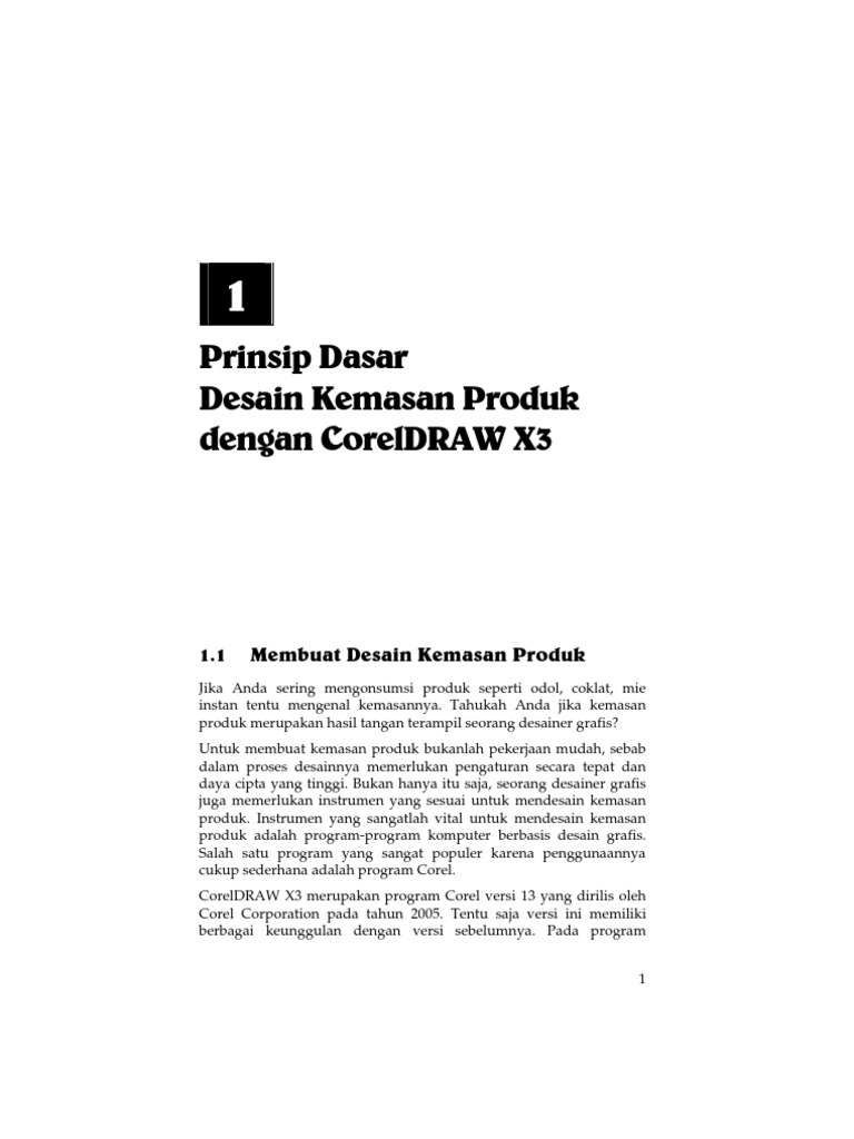 Prinsip Dasar Desain Kemasan Produk Dengan CorelDRAW X3 | PDF