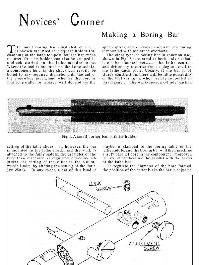Simple Boring Bar | PDF | Machining | Machines
