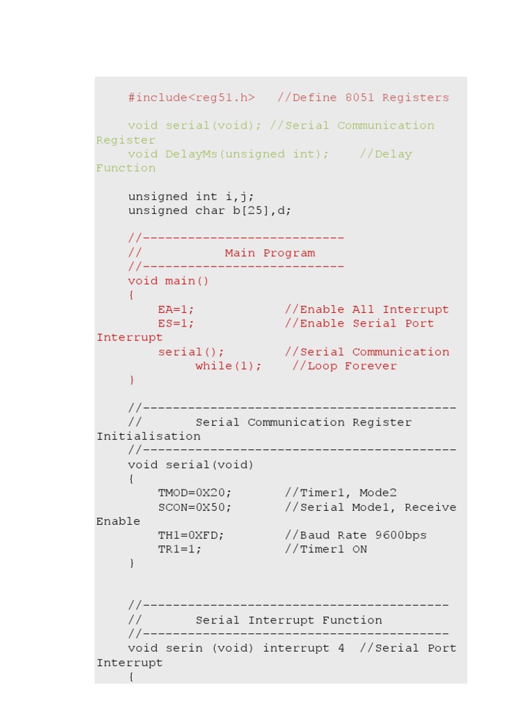 Serial Communication Between Two Zigbee Modules Using 8051 Microcontroller Pdf Integer 7095