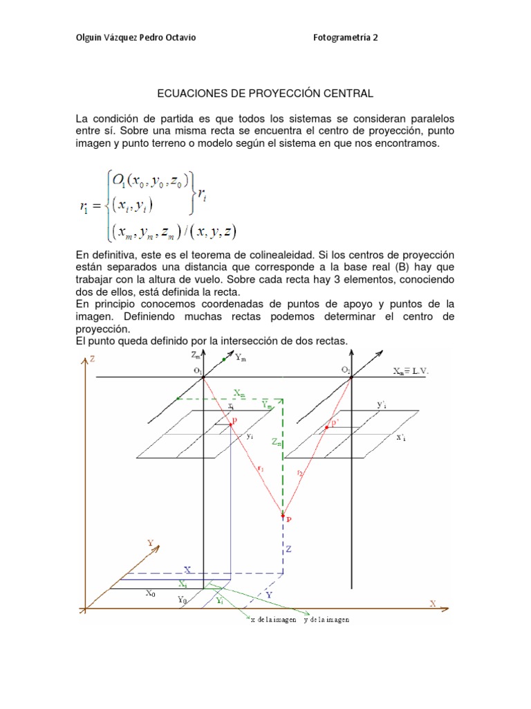 Ecuaciones de Proyección Central | PDF | Métodos y materiales de ...