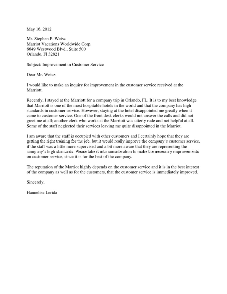 Professional Complaint Letter | PDF