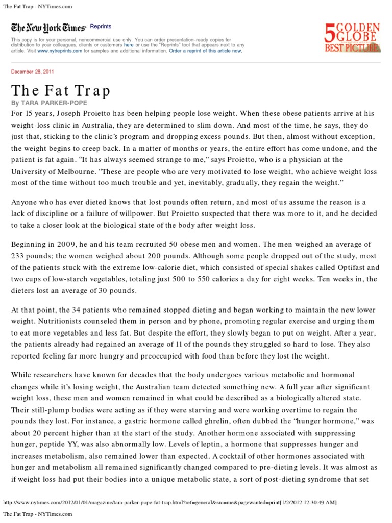 The Fat Trap | PDF | Obesity | Weight Loss