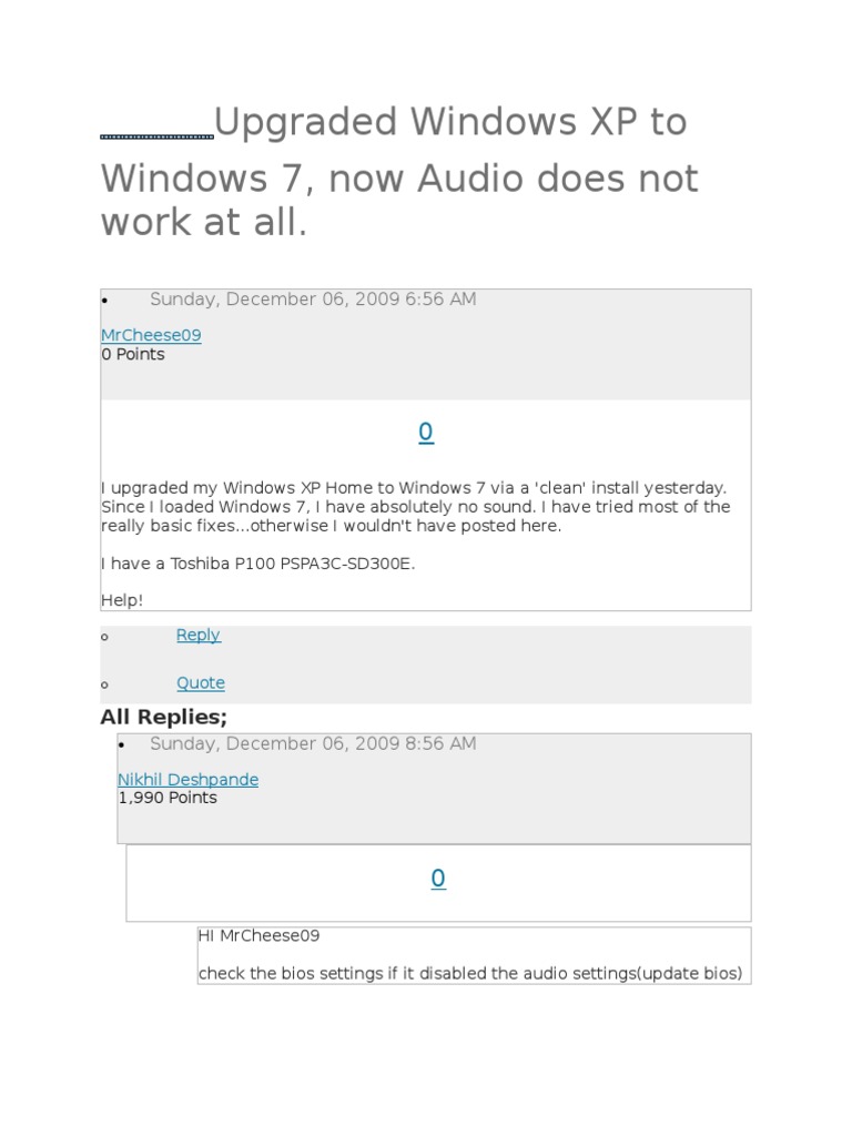 Upgraded Windows XP To Windows 7 | PDF | Windows 7 | Microsoft Windows
