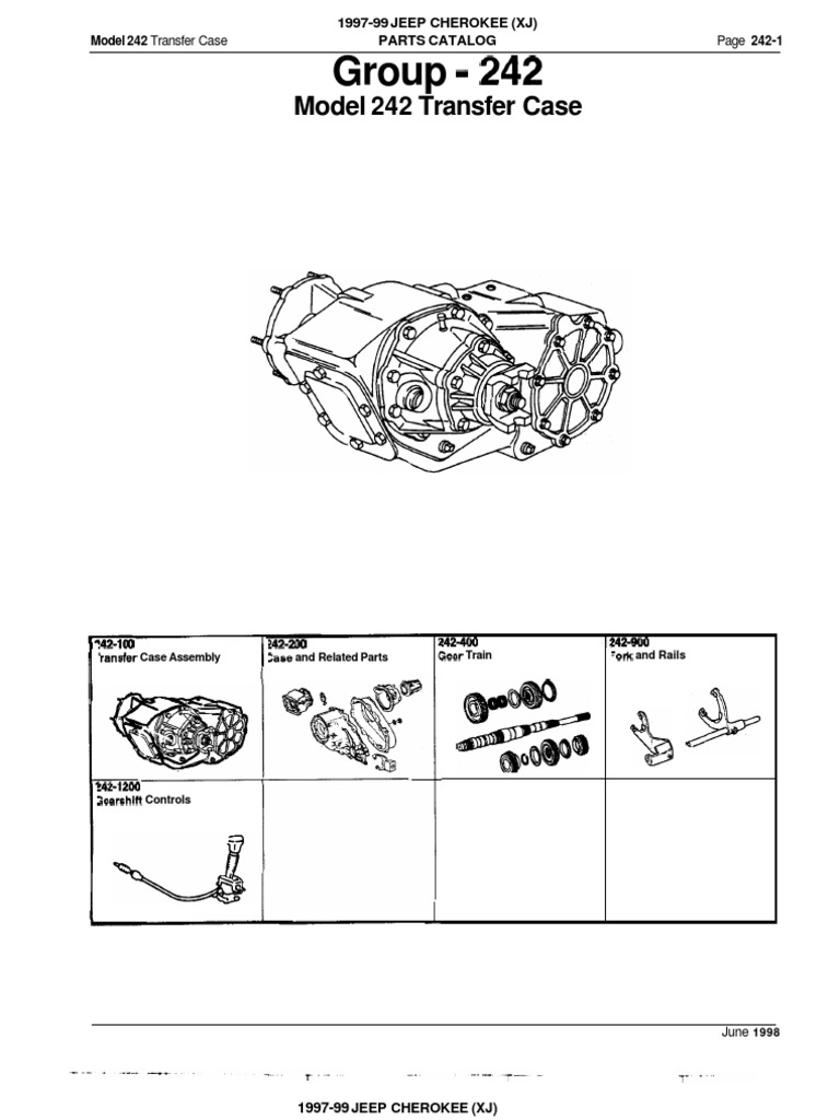 Jeep Cherokee NP242 Transfer Case Guide | PDF | Four Wheel Drive ...