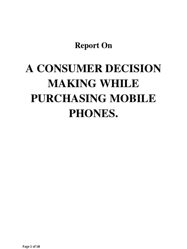 Consumer Decision-Making in Mobile Purchases | PDF | Consumer Behaviour ...