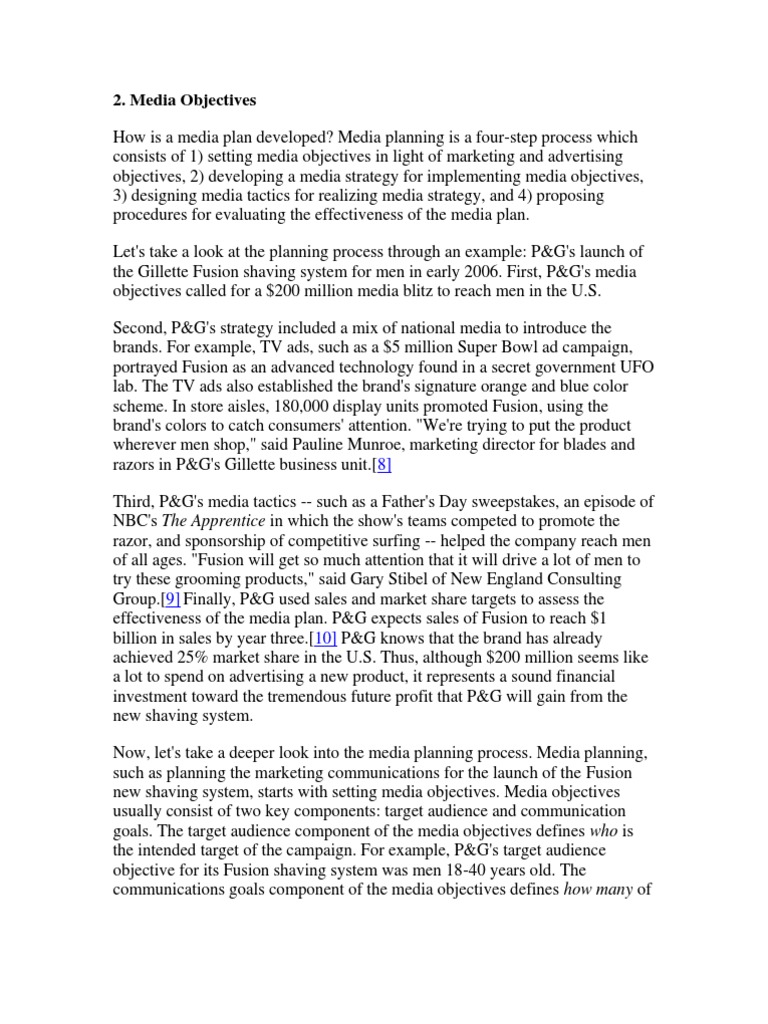 Media Objectives | Target Audience | Advertising