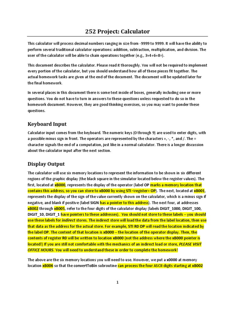 Calculator | PDF | Subroutine | Calculator